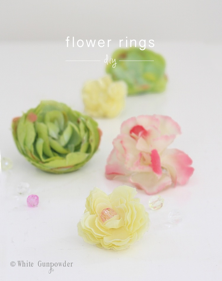 diy … Flower Rings | White Gunpowder